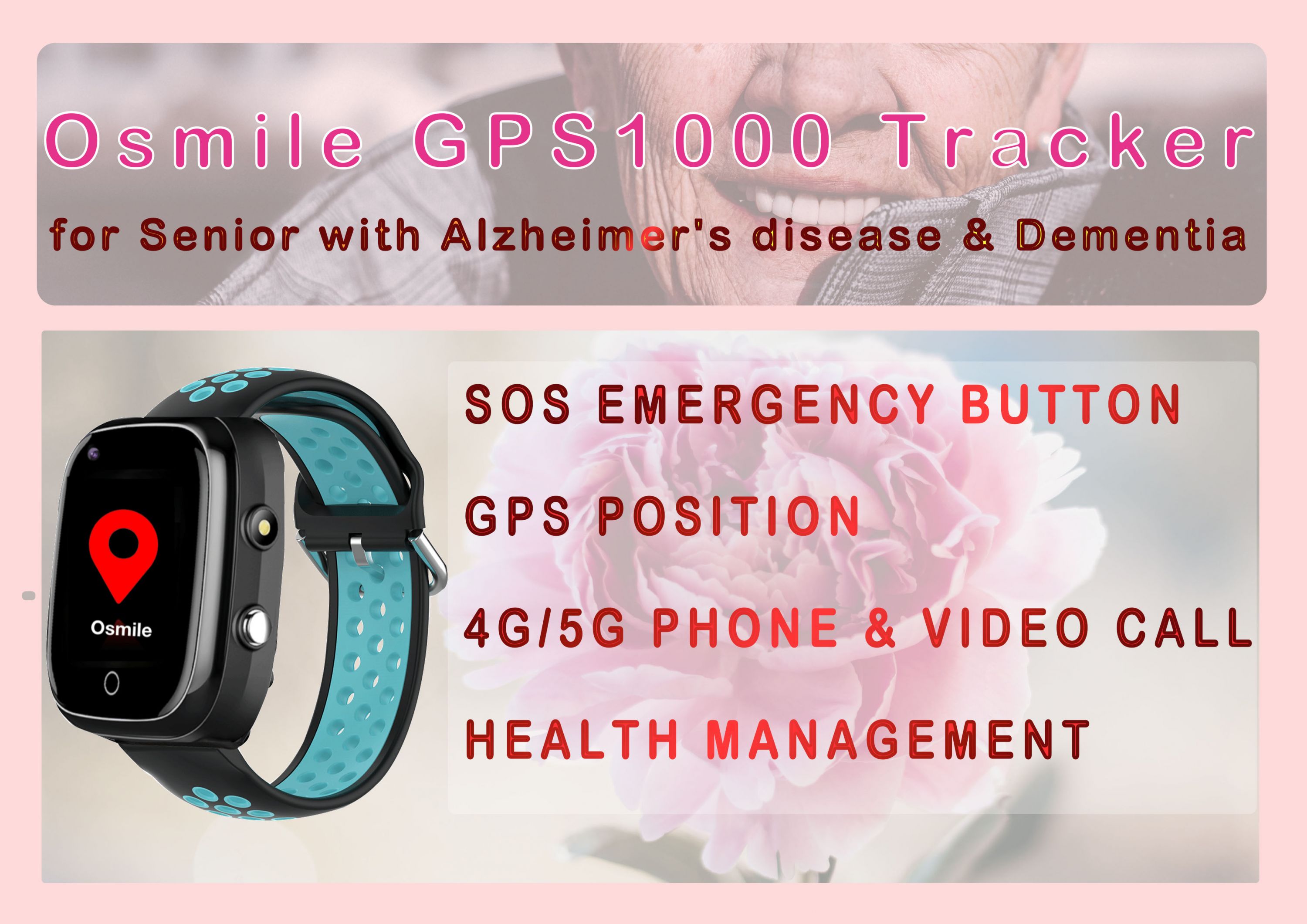 Osmile GPS1000 Dementia & Alzheimer's GPS Tracker Watch For Mother's Day Promotion!-Osmile